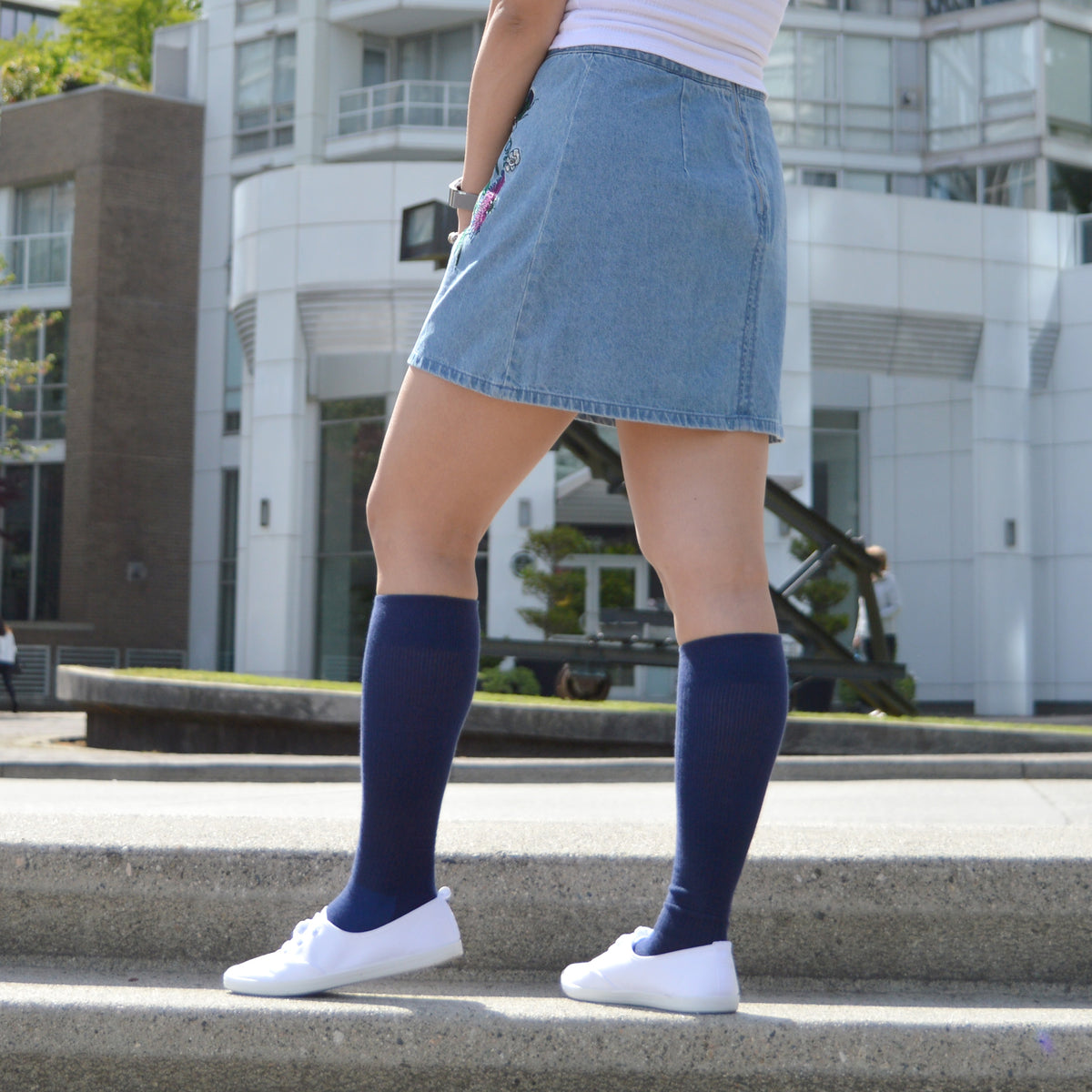 Solid Cotton Navy Energy Socks – Dr. Segal's